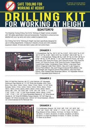 Stopdrop Tooling Drilling Kit for ‘Working At Height’ • STOPDROP TOOLING