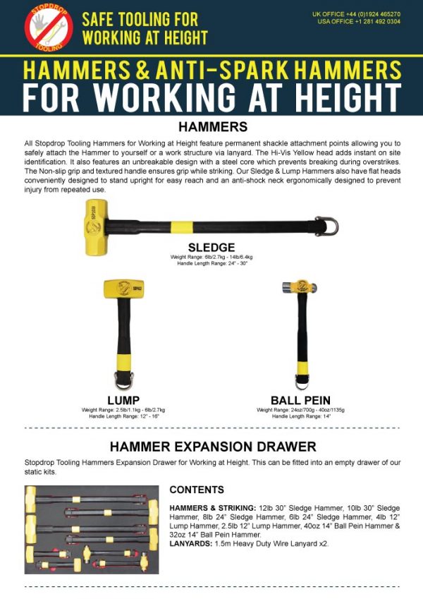 Stopdrop Tooling Hammers & Anti-Spark Hammers for ‘Working At Height ...